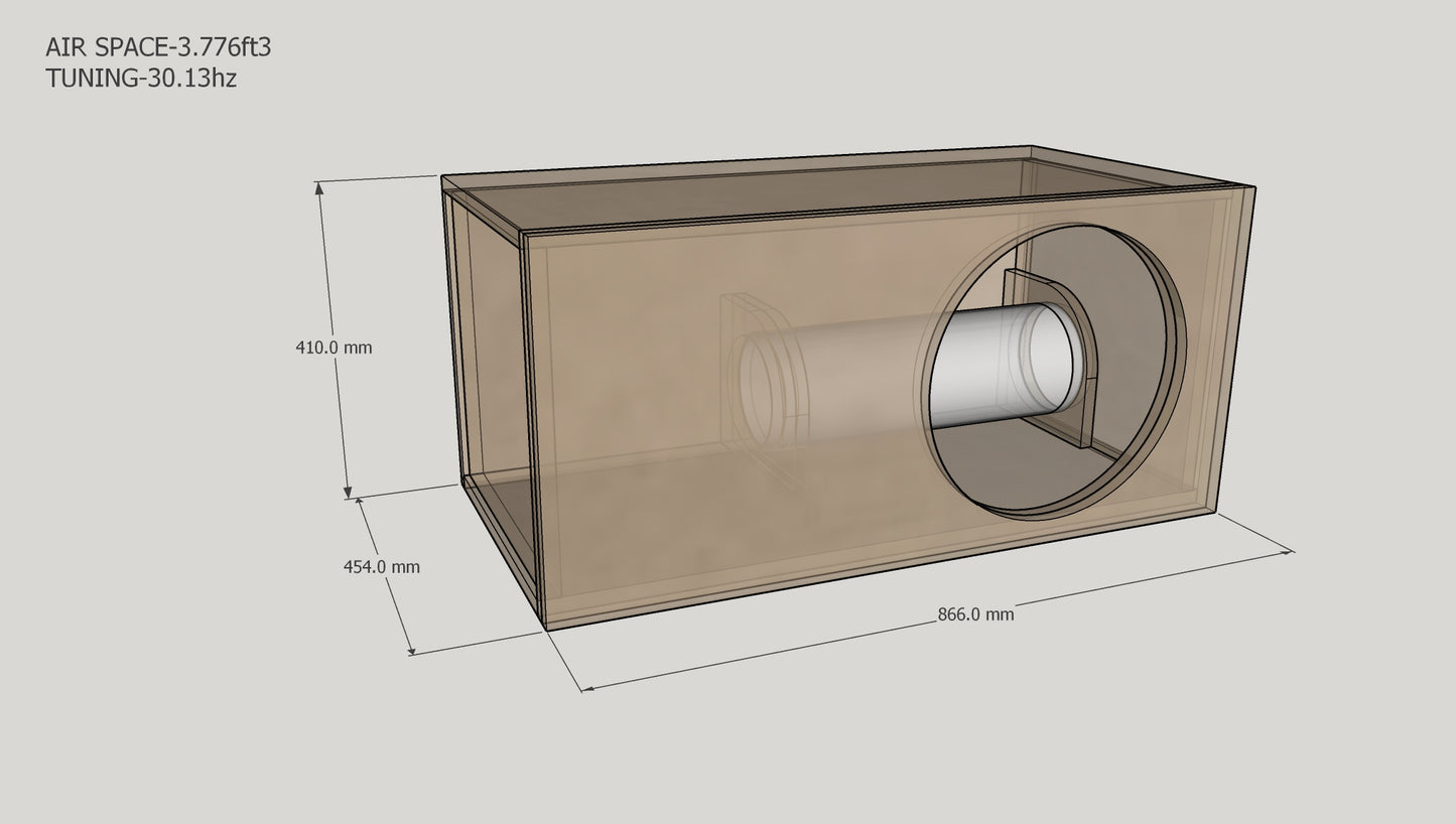 SINGLE 15" AERO PORTED ENCLOSURE(OPTIMAL) – Hammertech Australia